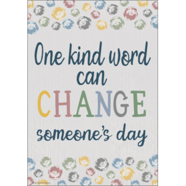 POSTER: CLASSROOM COTTAGE ONE KIND WORD CAN CHANGE SOMEONE'S DAY ...